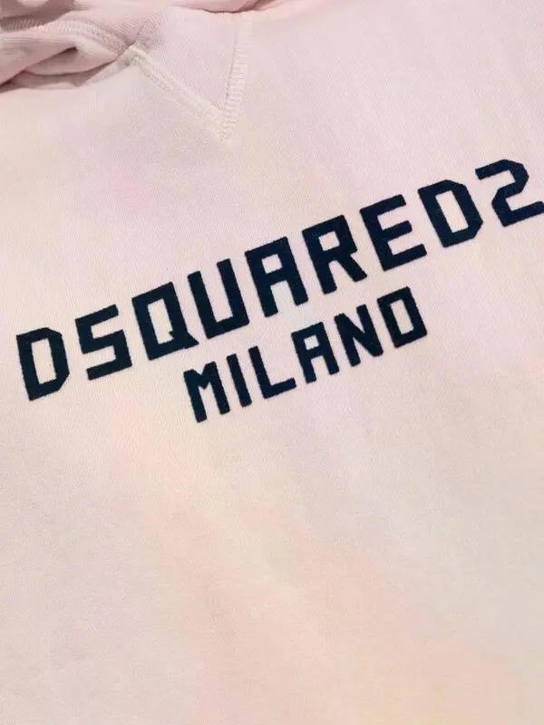 Dsquared2 Logo-print Cotton Hoodie - Pink