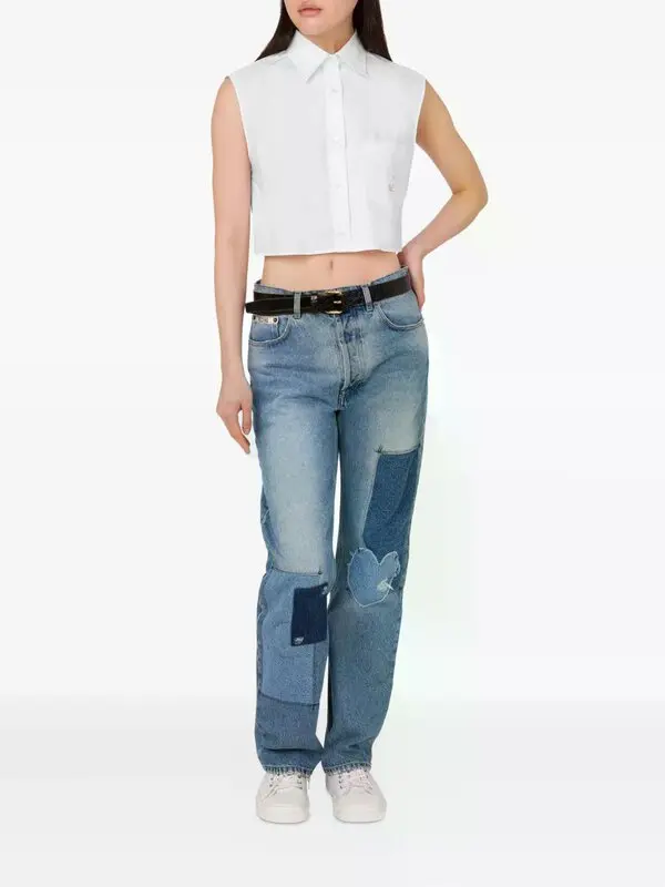 Moschino Poplin Cropped Shirt