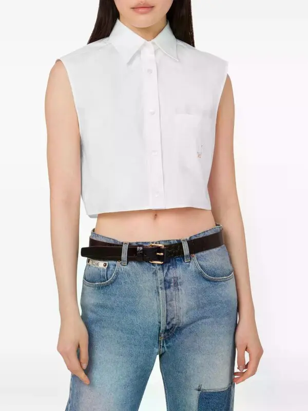 Moschino Poplin Cropped Shirt