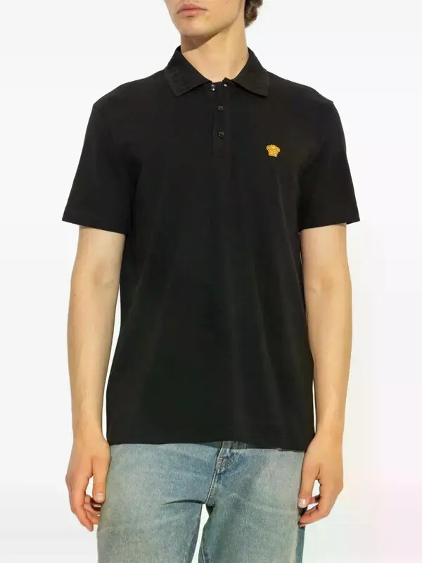 Versace Medusa-emblem Polo Shirt - Black