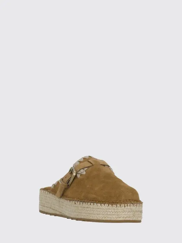 Mou Suede Espadrille Mules With Adjustable Strap