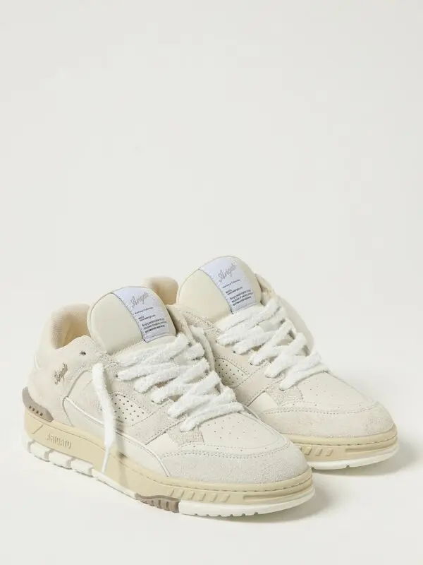 Axel Arigato Area Lo Fluffy Leather And Suede Sneakers - Beige