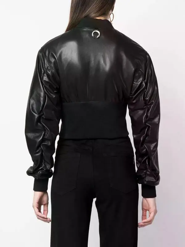 Philipp Plein Leather Bomber Jacket