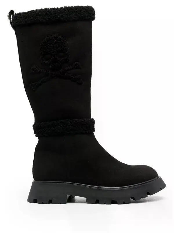 Philipp Plein Skull Bones Mid-calf Boots