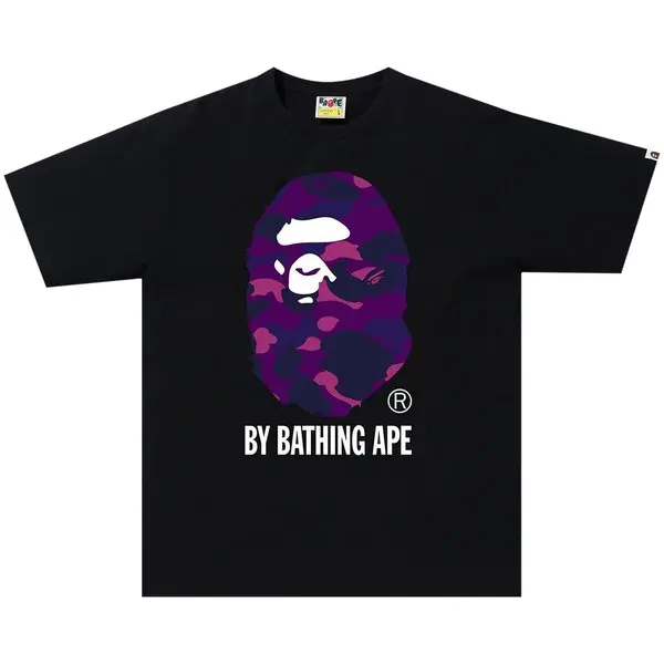 A BATHING APE Color Camo Tee - Black