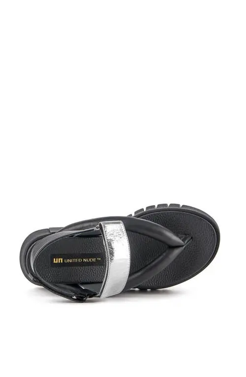 United Nude Delta Tong Sandals - Silver