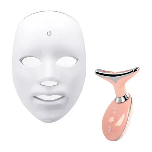 PURSONIC 7-in-1 Led Face Mask & Face/neck Sculpting Wand - Multicolor