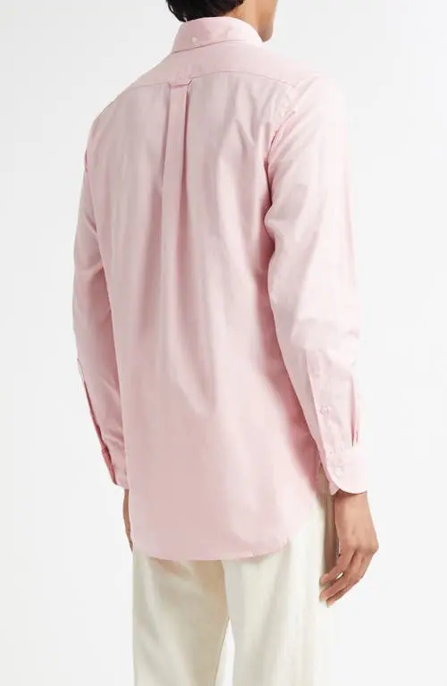 DRAKE'S Pinpoint Cotton Oxford Button-down Shirt