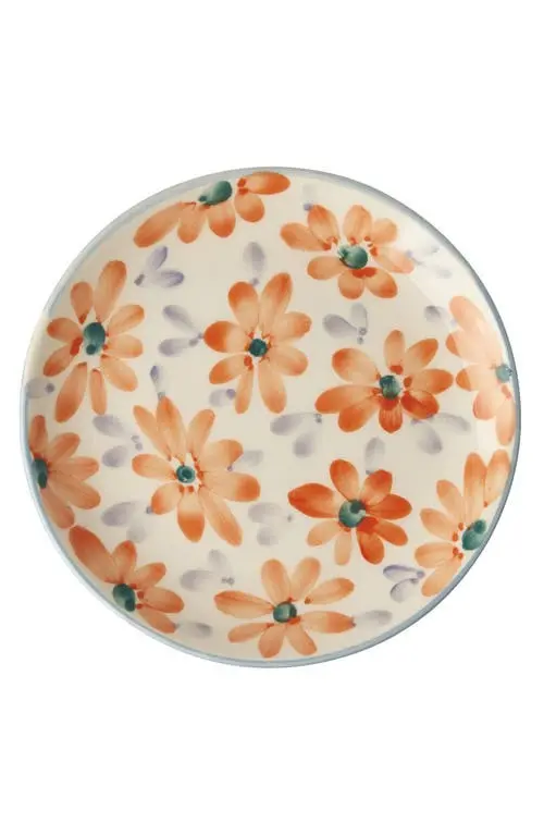 RICE BY RICE Set Of 4 Hand-painted Ceramic Cake Plates - Multi