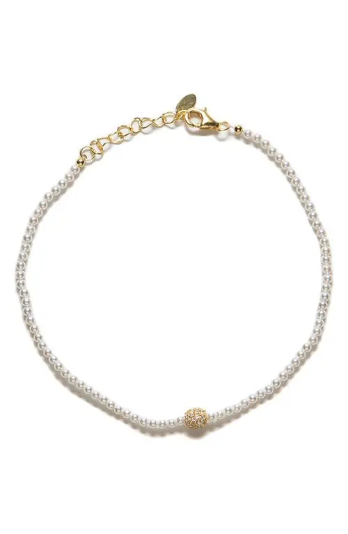Argento Vivo Faux Pearl Bracelet - Gold