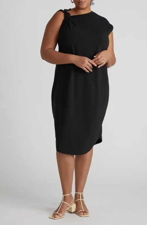 Universal Standard Knot-shoulder Jersey Dress - Black