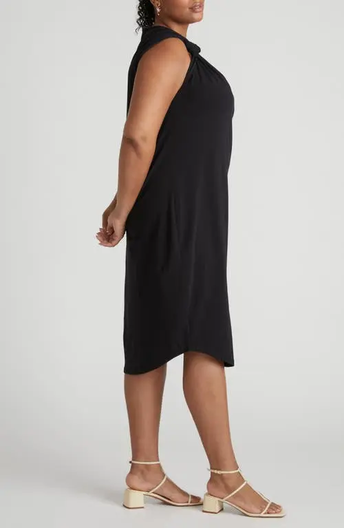 Universal Standard Knot-shoulder Jersey Dress - Black
