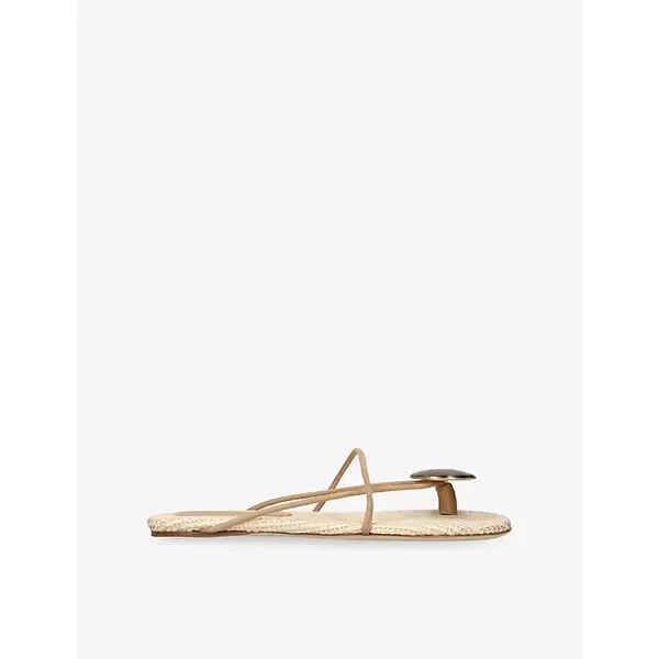 Christopher Esber Doma Stoned Woven Sandals - Blush