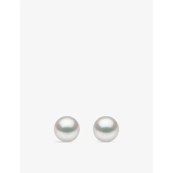 Yoko London 18ct White-gold And Pearl Stud Earrings - White Gold