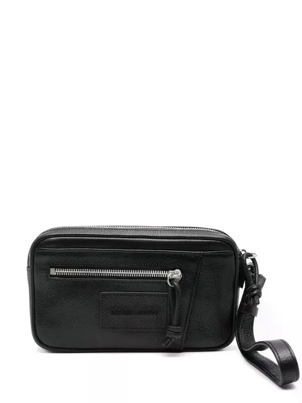 Emporio Armani Leather Clutch Bag - Black