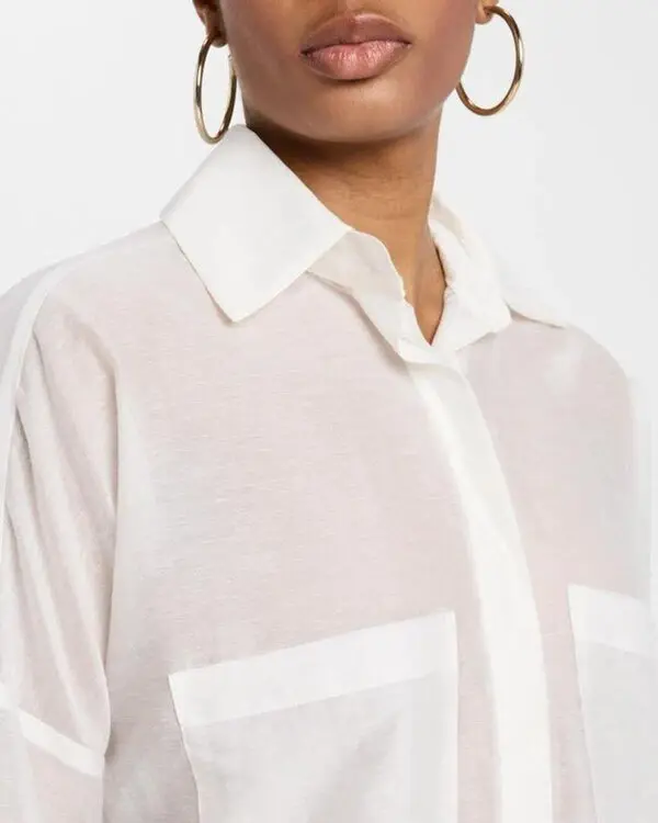 JBQ Cassius Linen-blend Shirt - Ecru