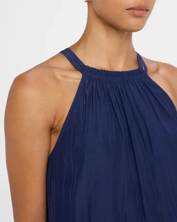 Ramy Brook Dana Tiered Tank Top - Spring Navy