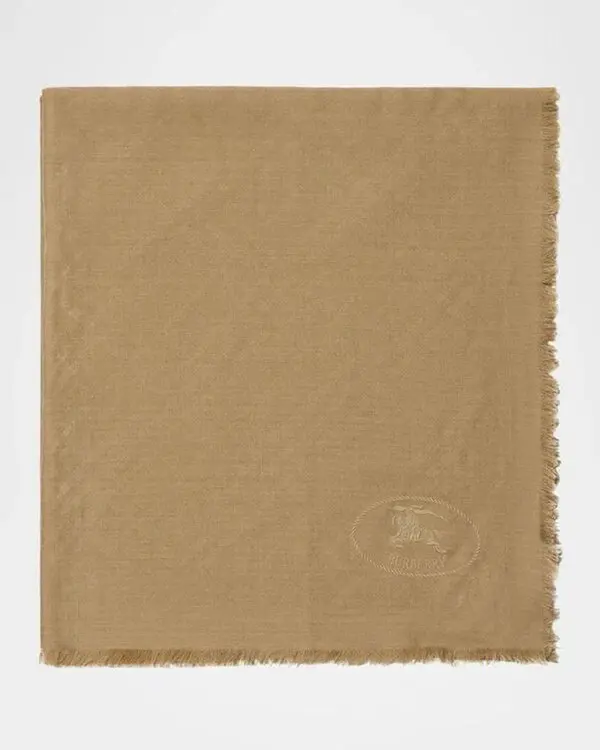 Burberry Wool & Silk Check Jacquard Scarf