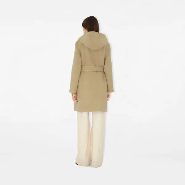 Burberry Reversible Wool Hooded Wrap Coat