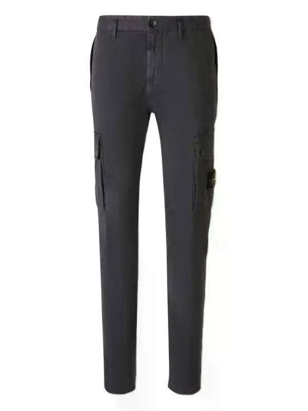 Stone Island Twill Tapered Trousers - Grey