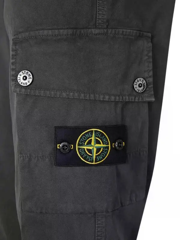 Stone Island Twill Tapered Trousers - Grey