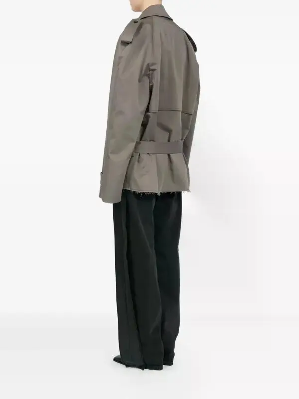 MAISON MARGIELA Cropped Trench Coat - Grey