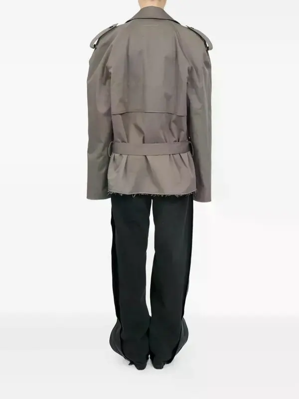 MAISON MARGIELA Cropped Trench Coat - Grey