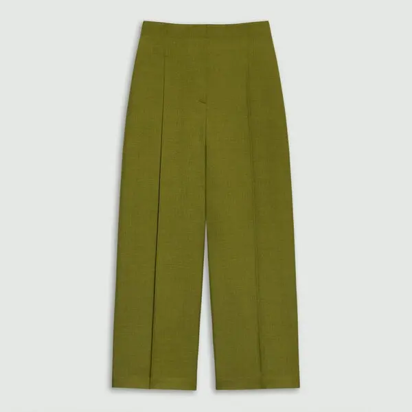 Theory Deep Pleat City Twill Pant - Avocado