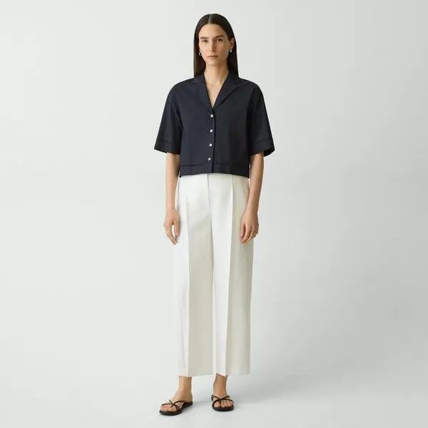 Theory Deep Pleat City Twill Pant