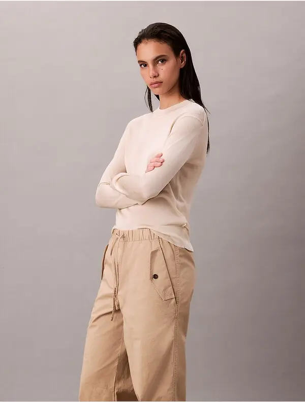 Calvin Klein Cotton Cargo Pants - Oxford Tan