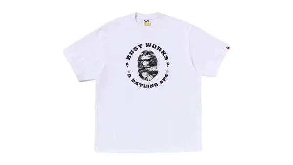 A BATHING APE Colors Busy Works Sta Tee Shirt Tee Shirt - White