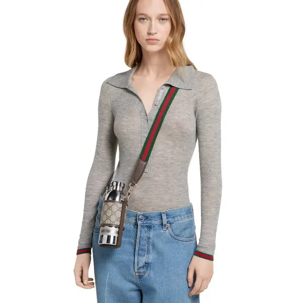 Gucci Steel Bottle With Fabric Holder