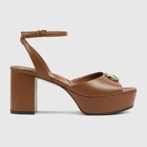Gucci Platform Sandal With Double G
