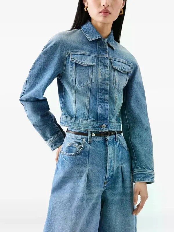 Jacquemus Denim Cropped Jacket - Blue