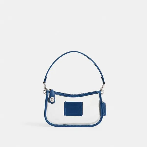 COACH® Stadium Swinger Bag - Signature Canvas/silver/true Blue