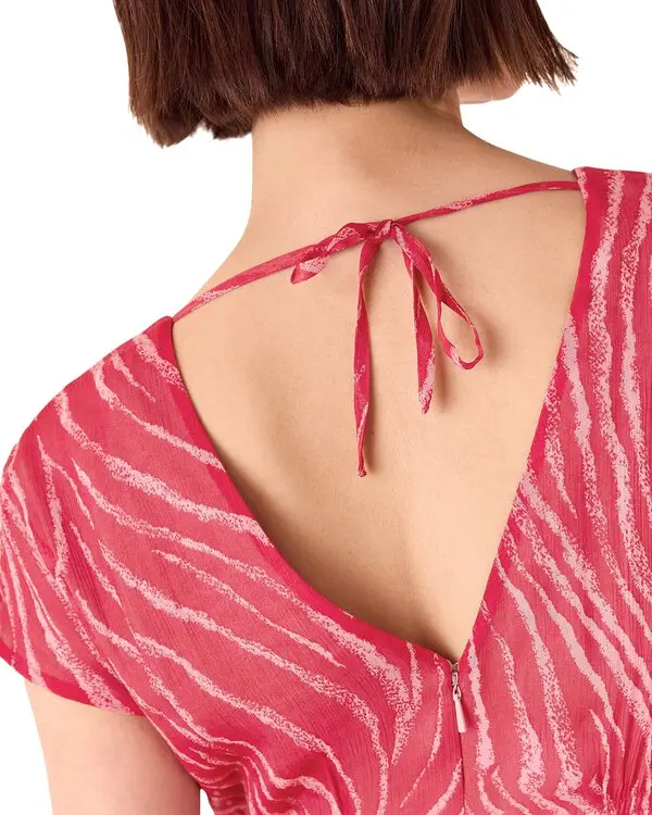Whistles Zebra Texture Midi Dress