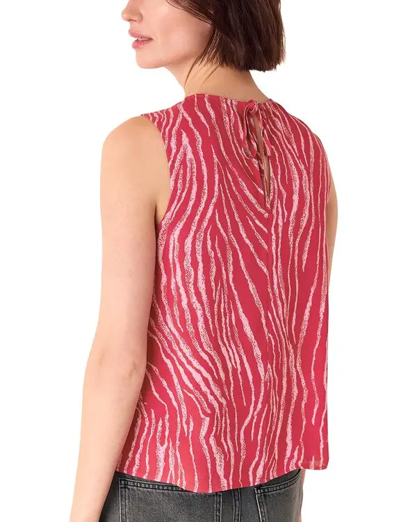 Whistles Zebra Layered Tank Top - Red/multi