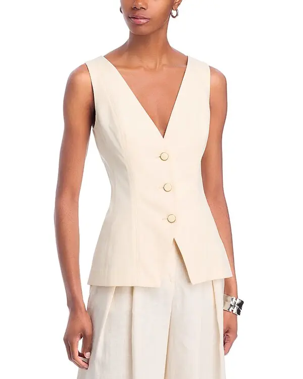 Veronica Beard Avalina Sleeveless V-neck Vest
