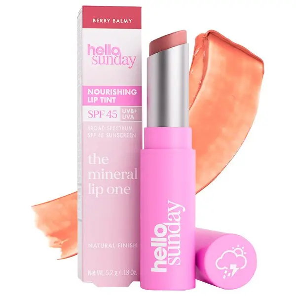 HELLO SUNDAY The Mineral Lip One Spf 45 Nourishing Lip Tint - Berry Balmy