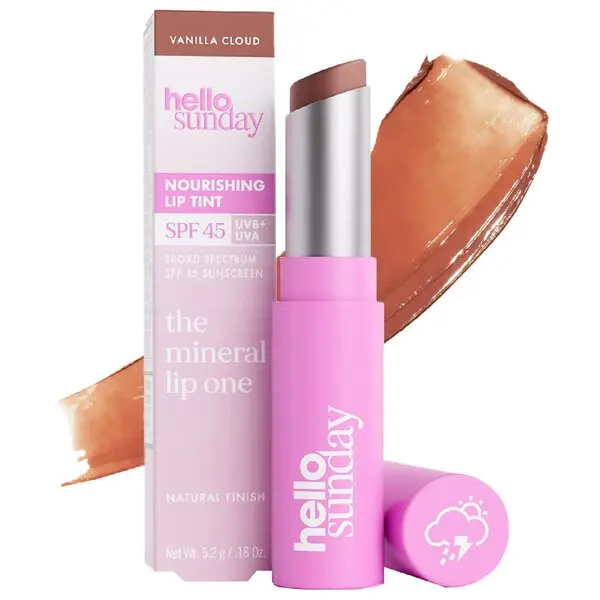 HELLO SUNDAY The Mineral Lip One Spf 45 Nourishing Lip Tint - Vanilla Cloud