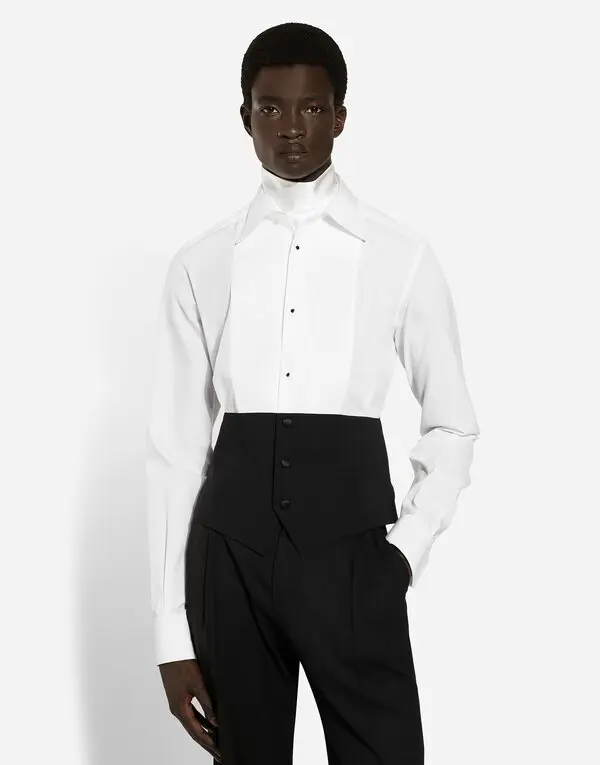 Dolce & Gabbana Tuxedo Shirt With Vest Bottom Section