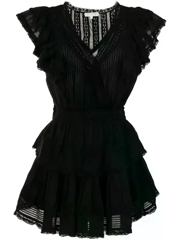 LoveShackFancy Gwen Ruffle Mini Dress