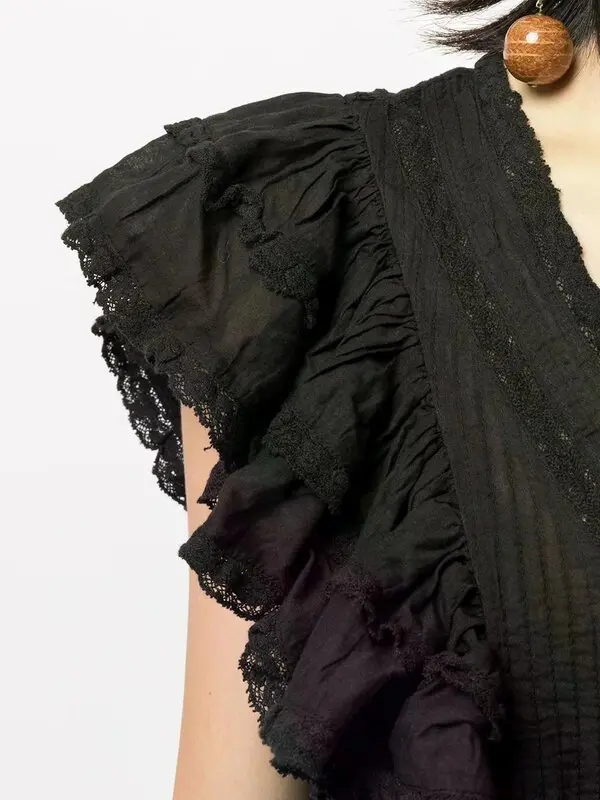 LoveShackFancy Gwen Ruffle Mini Dress