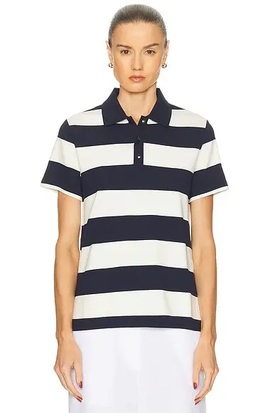 Moncler Short Sleeve Polo Shirt - Navy