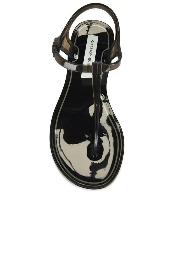 Christopher Esber Billi T-bar Flat Sandal - Black