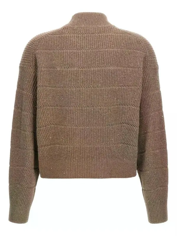 Brunello Cucinelli Sequin-embellished Sweater - Brown