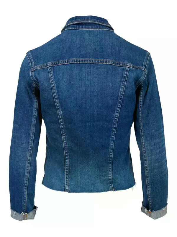 L'Agence Distressed Denim Jacket - Blue