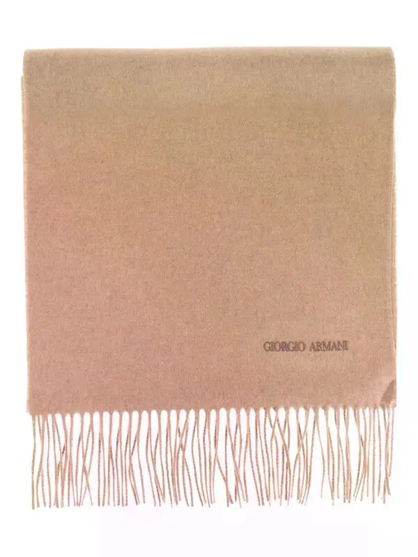 Giorgio Armani Fringed Wool Scarf - Neutrals
