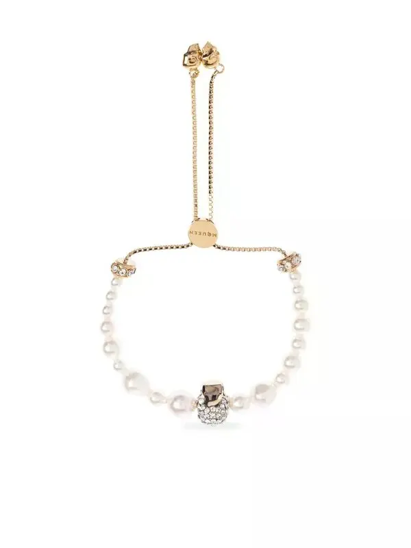 Alexander McQueen Pearl-embellished Bracelet - Gold