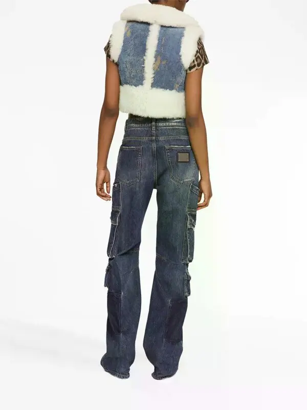 Dolce & Gabbana Denim Cropped Gilet